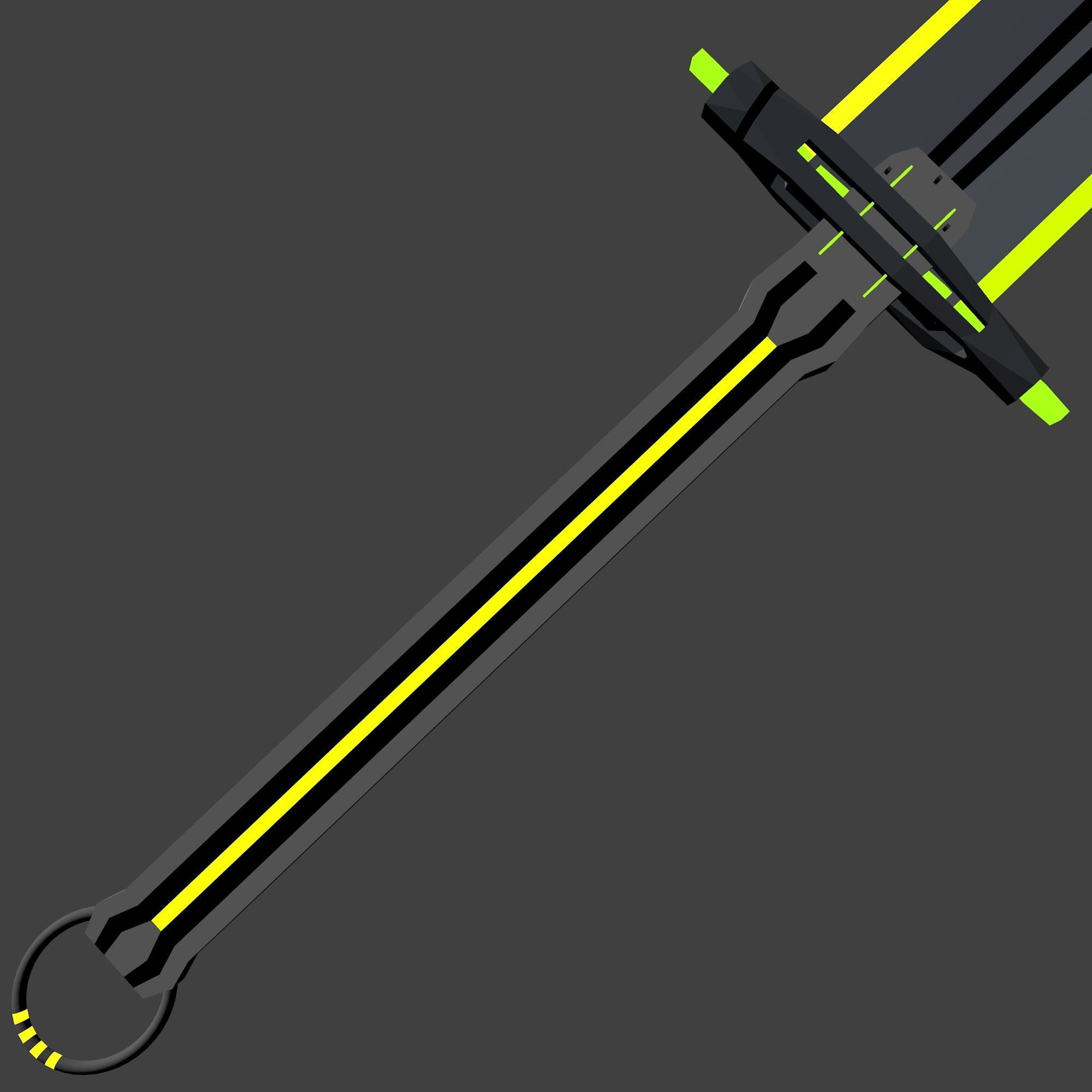 neon sword yellow free VR / AR / low-poly 3D model | CGTrader