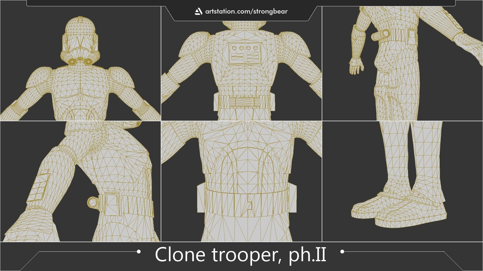 3D model Animated clone trooper phase II VR / AR / low-poly | CGTrader