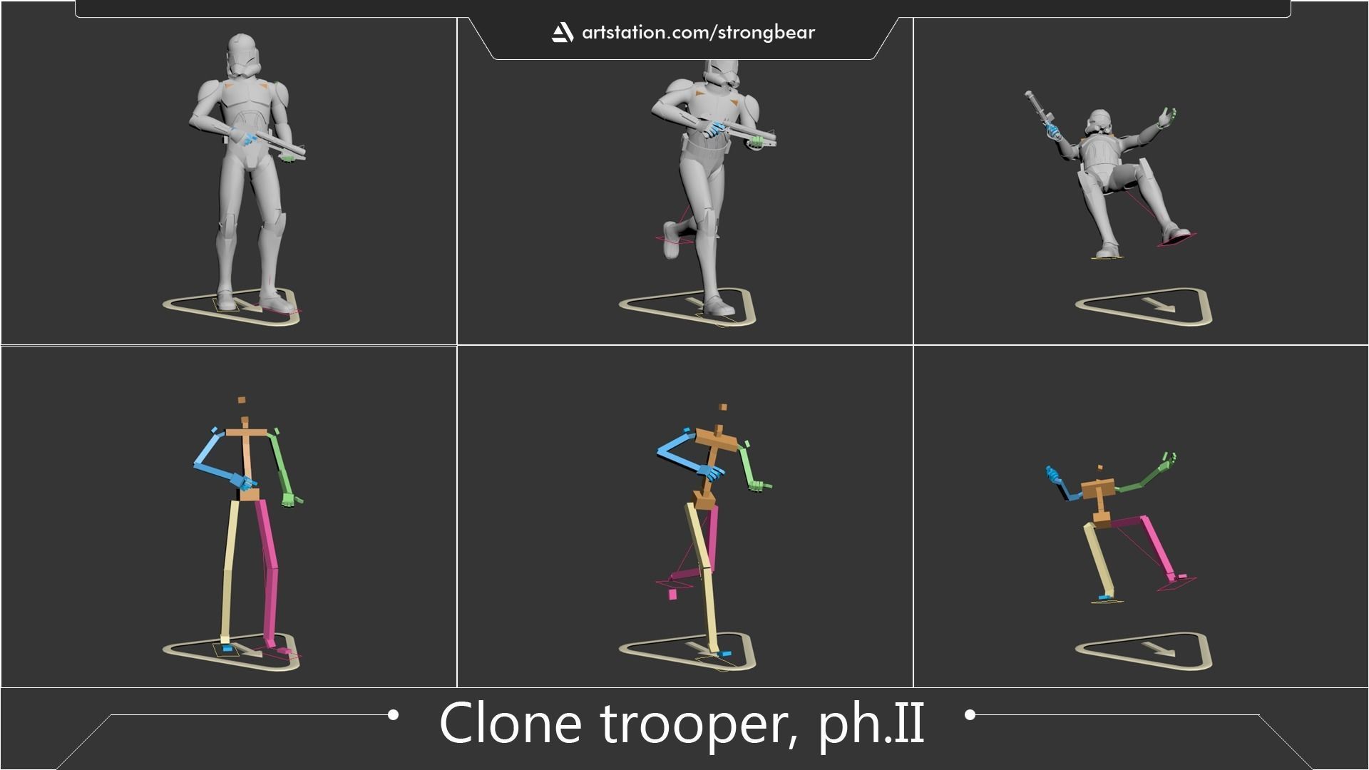 3D model Animated clone trooper phase II VR / AR / low-poly | CGTrader