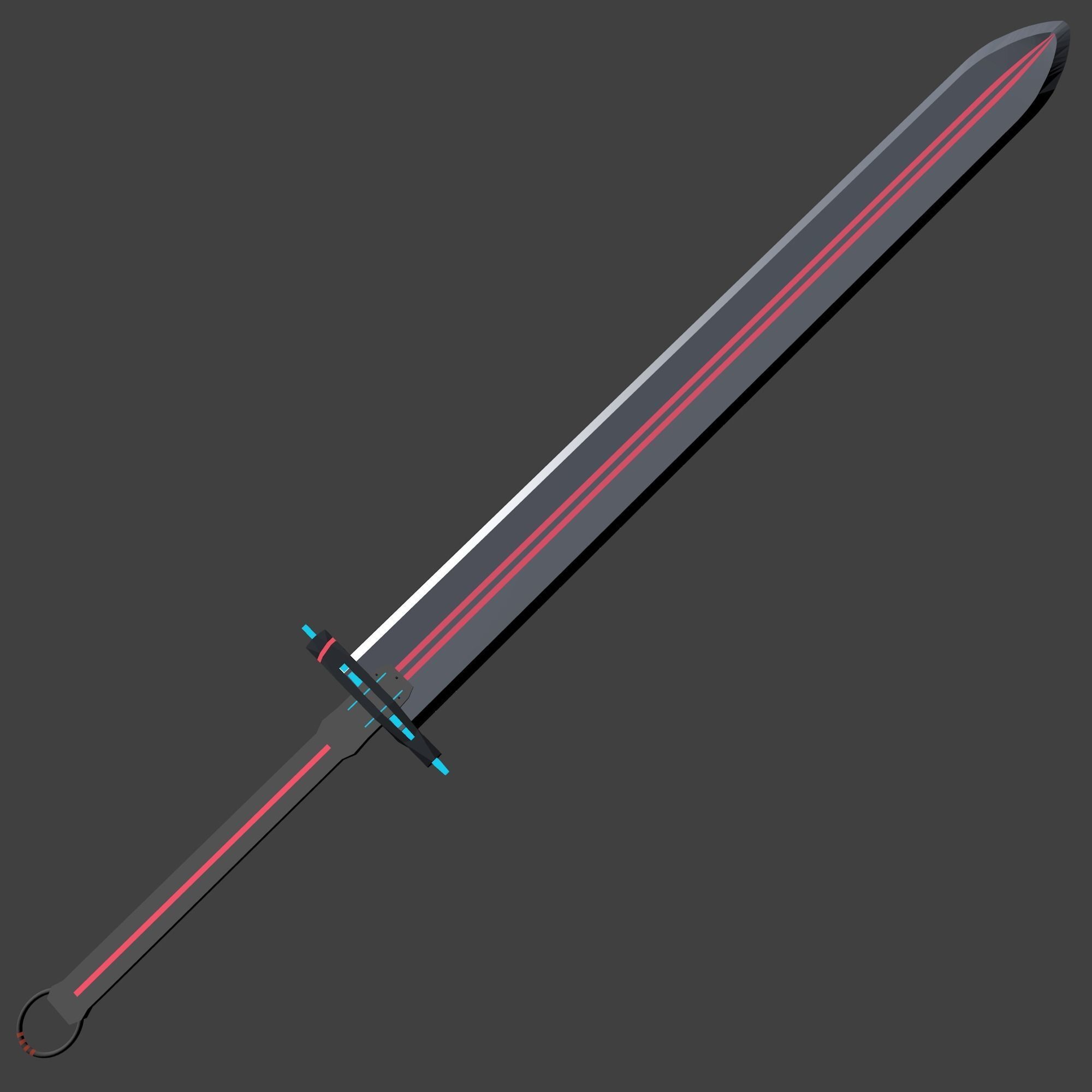 neon sword free VR / AR / low-poly 3D model | CGTrader