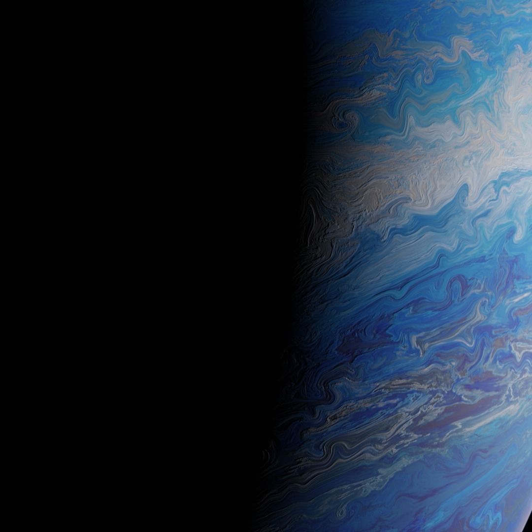 3D model Alien planet model 5 - 16k photorealistic - cold gas giant VR ...