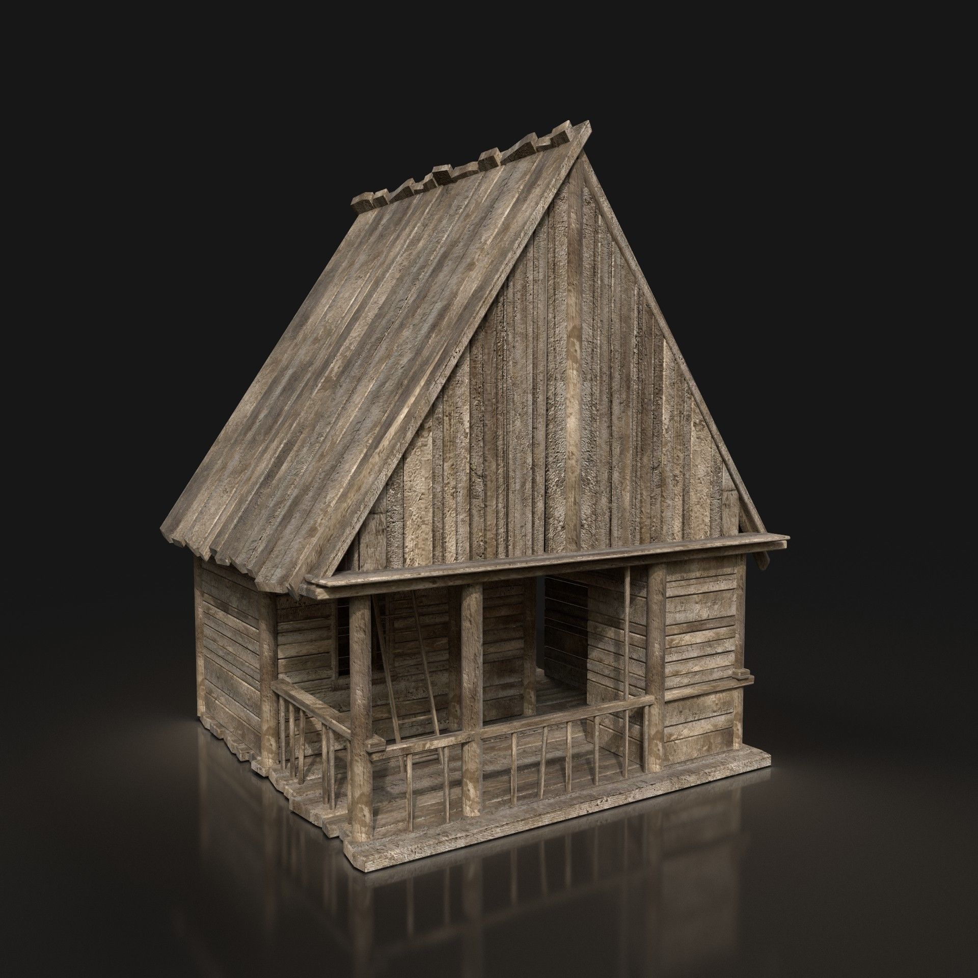 Next Gen AAA FANTASY MEDIEVAL WOODEN VILLAGE SMALL CABIN free VR / AR ...