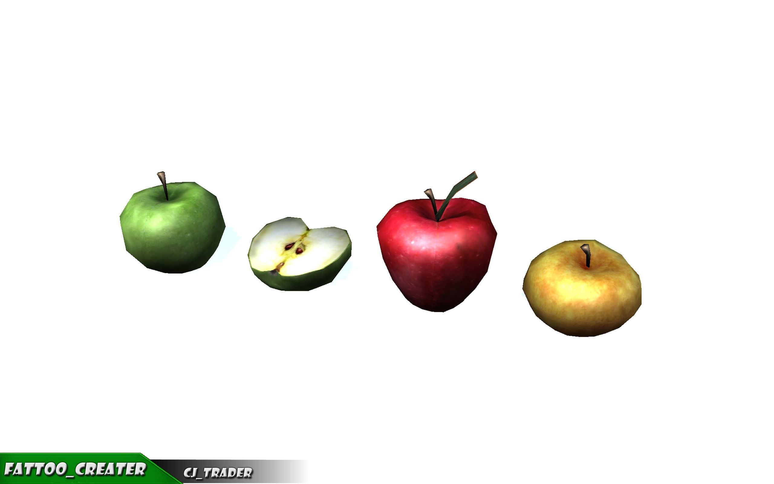 3D model Lowpoly Fruits And Vegetables Collection Pack 3d model VR / AR ...