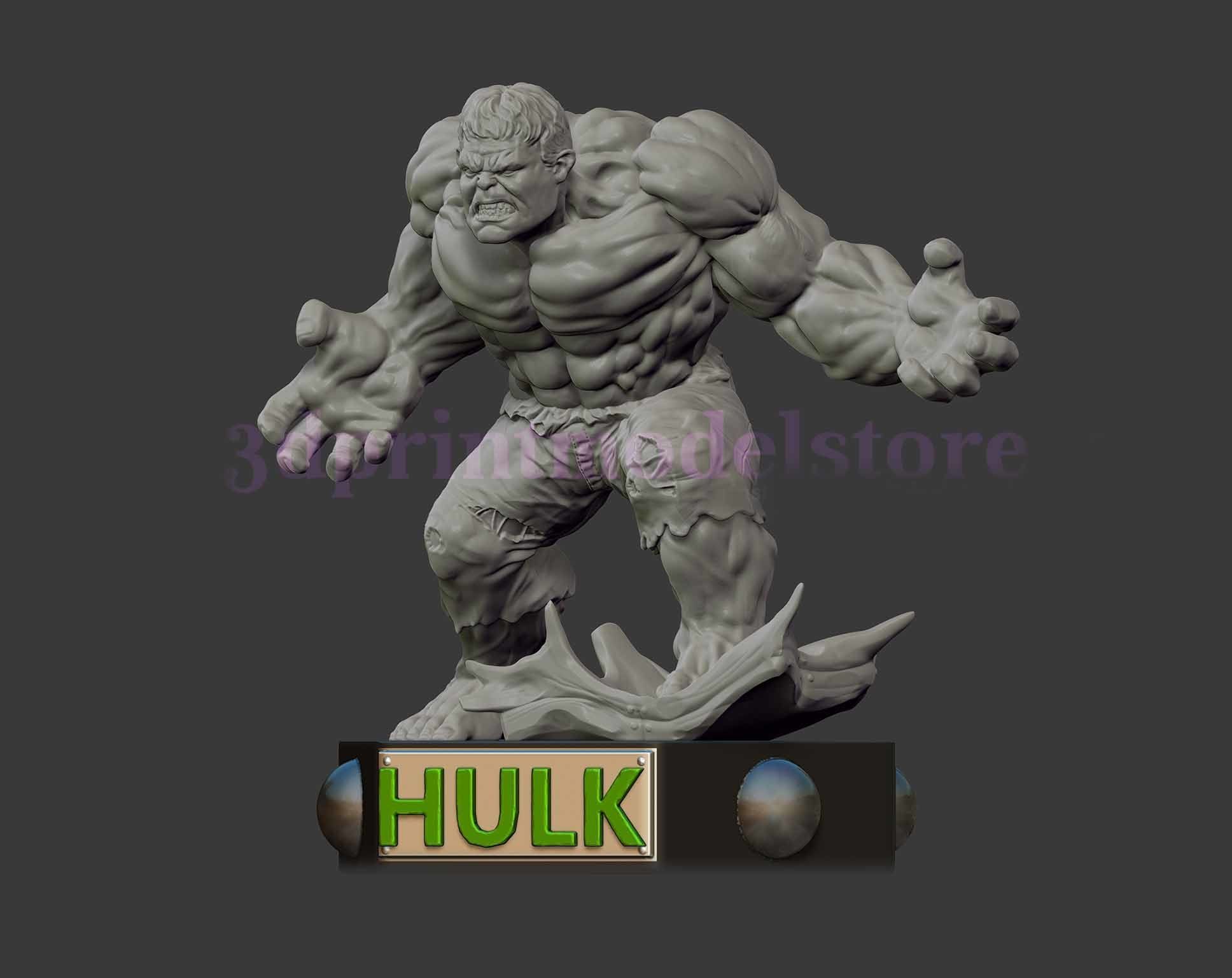 Super Hulk Marvel Statue 3D model 3D printable | CGTrader