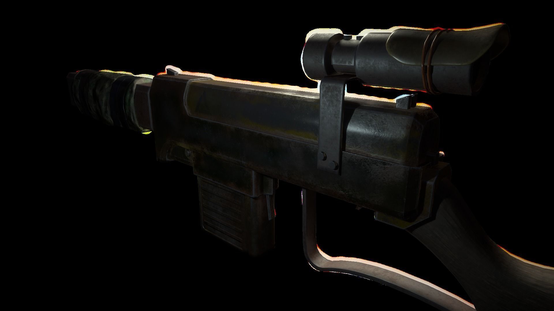 3D model Old homemade rifle VR / AR / low-poly | CGTrader