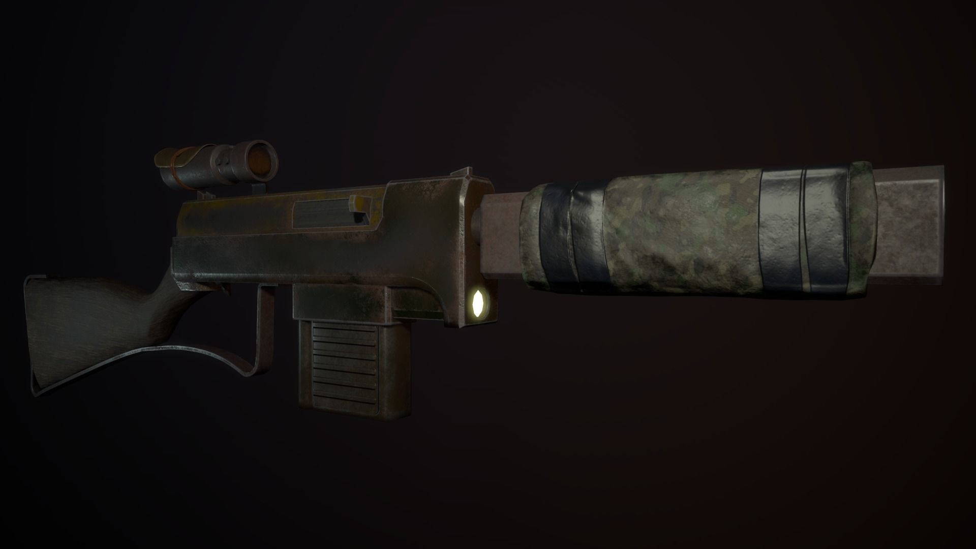 3D model Old homemade rifle VR / AR / low-poly | CGTrader