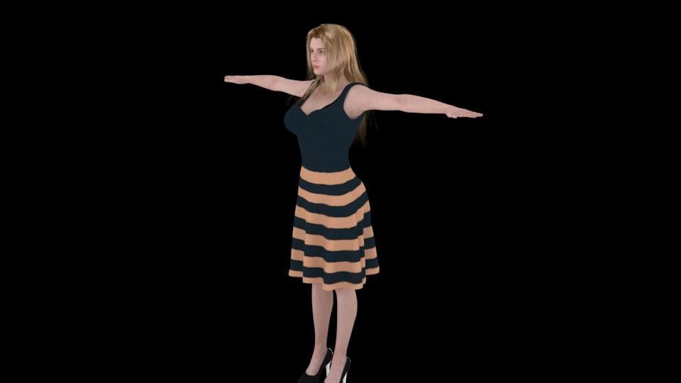 3D model Mandy woman VR / AR / low-poly rigged | CGTrader