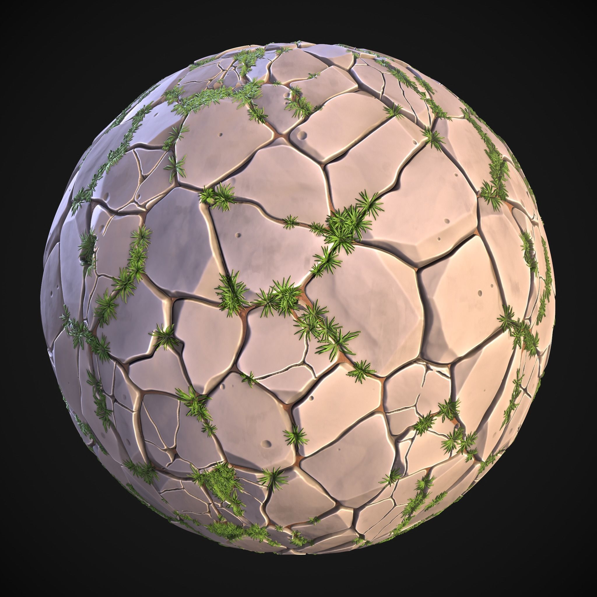 Texture Stylized Stone Path Materials VR / AR / low-poly | CGTrader