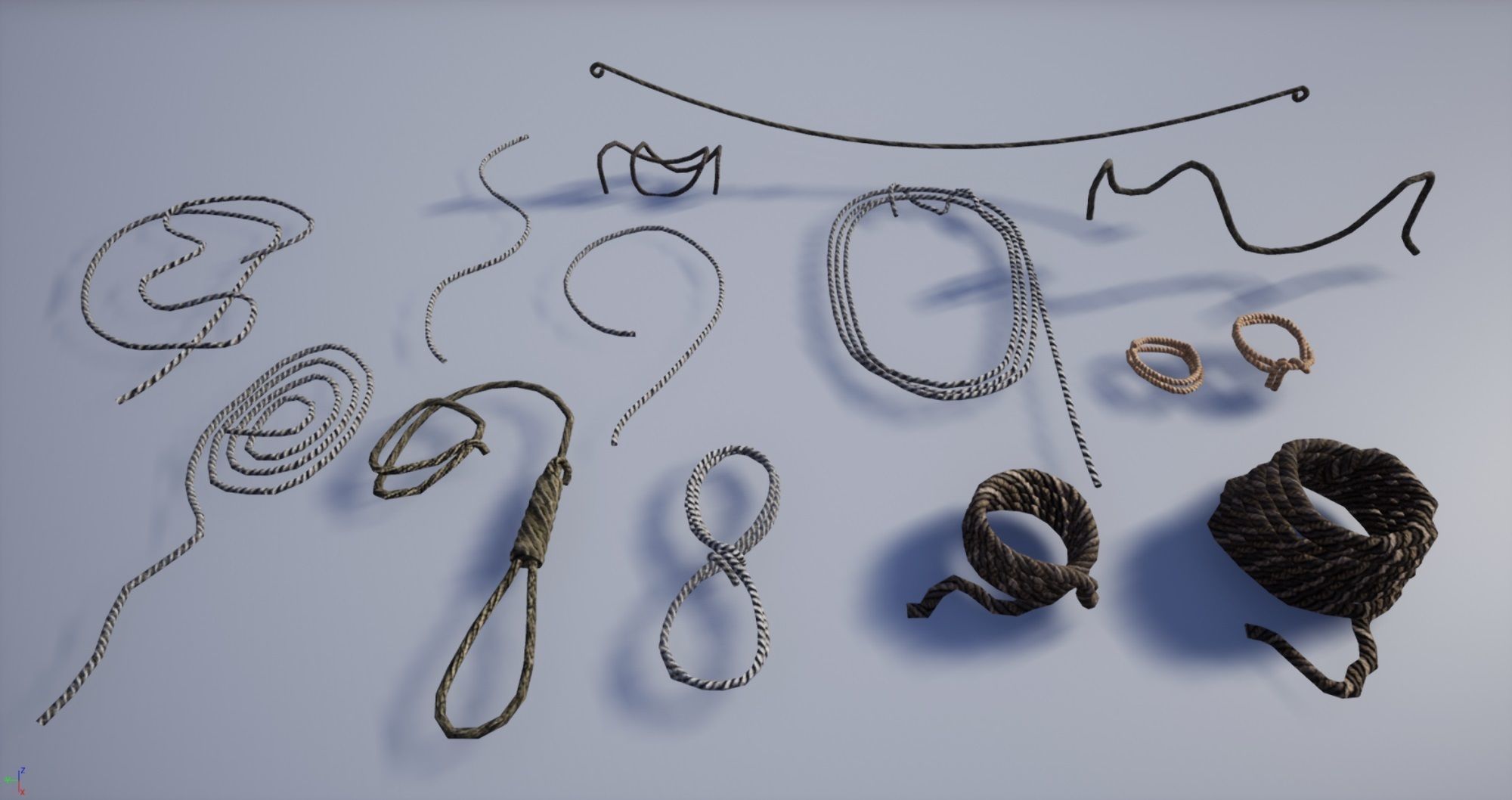 3D model Set of Various Medieval Ropes VR / AR / low-poly | CGTrader