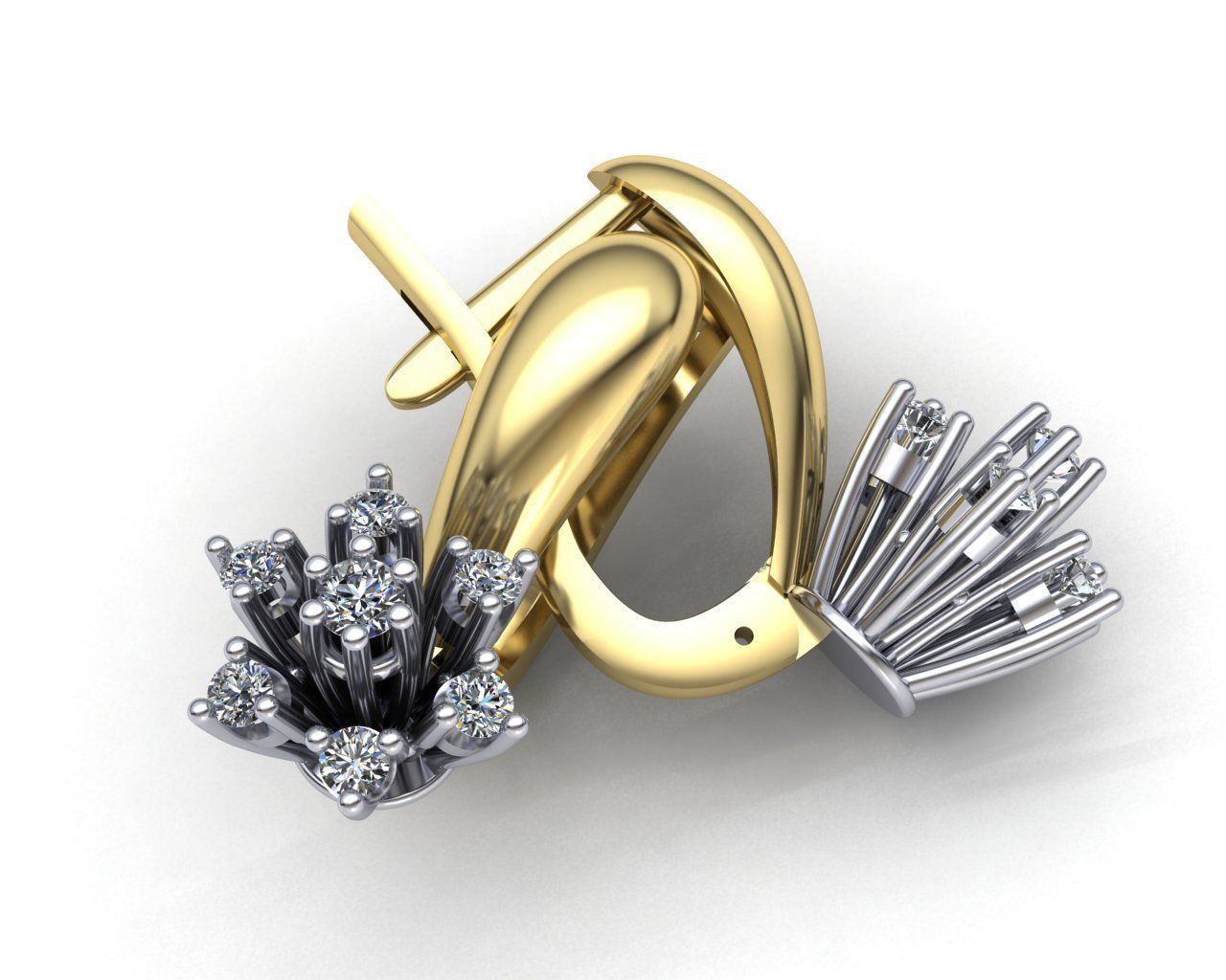 MGold038 Diamond Set 3dmodel 3D print ready 3D Model Collection | CGTrader