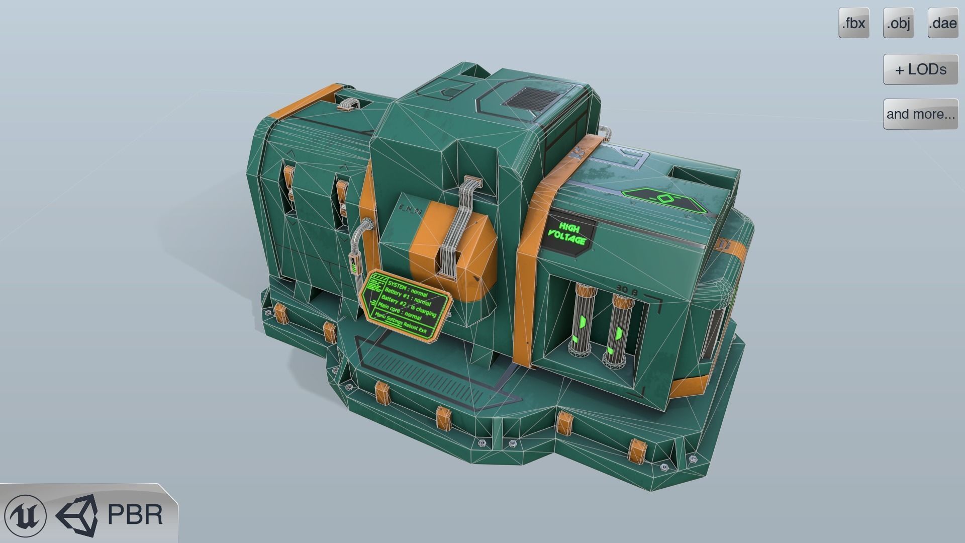 3D model Sci-fi energy node VR / AR / low-poly | CGTrader