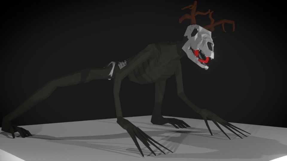3D model Wendigo skeleton VR / AR / low-poly | CGTrader