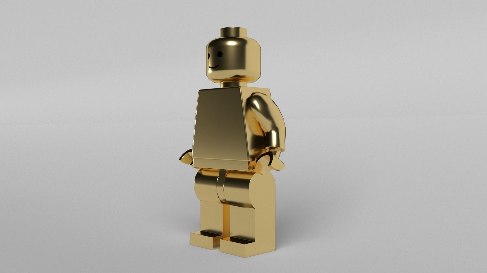 Lego Mini Figure Base Gold free VR / AR / low-poly 3D model | CGTrader
