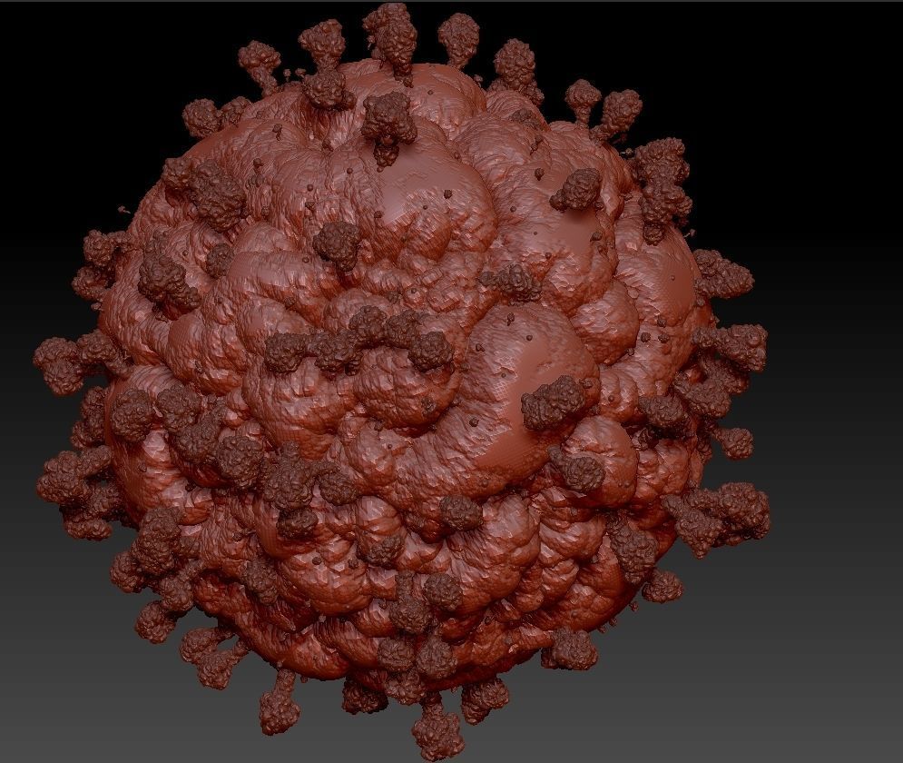 Corona virus scene 3D model | CGTrader