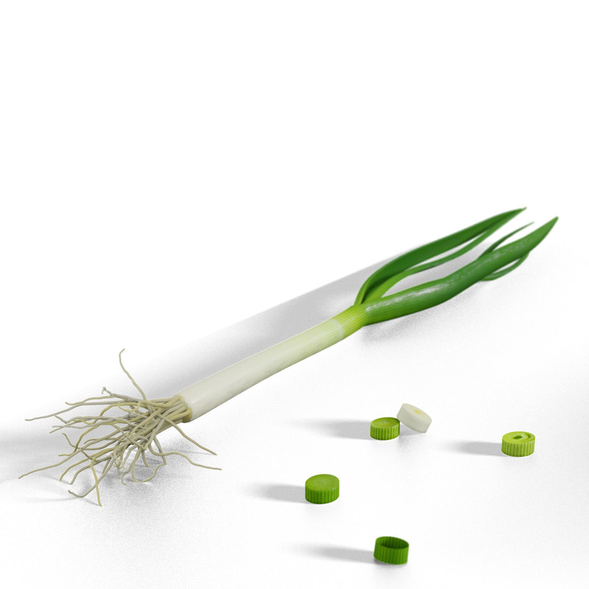 3D model Green Onion Low Poly photorealistic scene VR / AR / low-poly ...