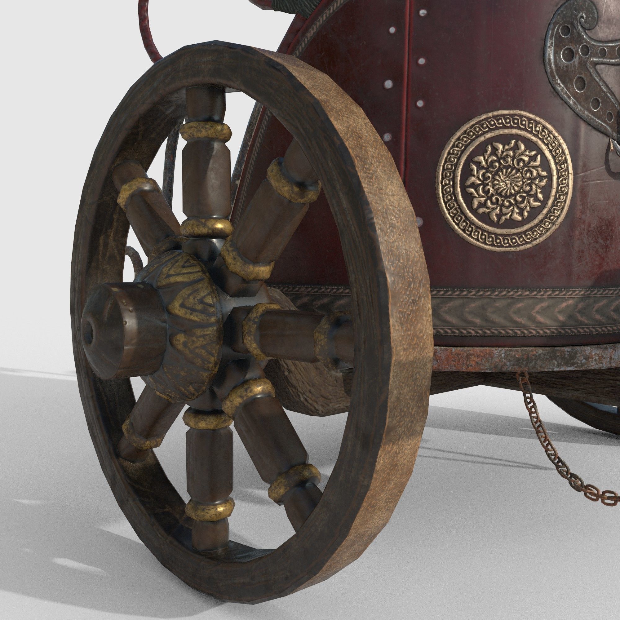 3D model Lowpoly Chariot fire cart - fire cart VR / AR / low-poly ...