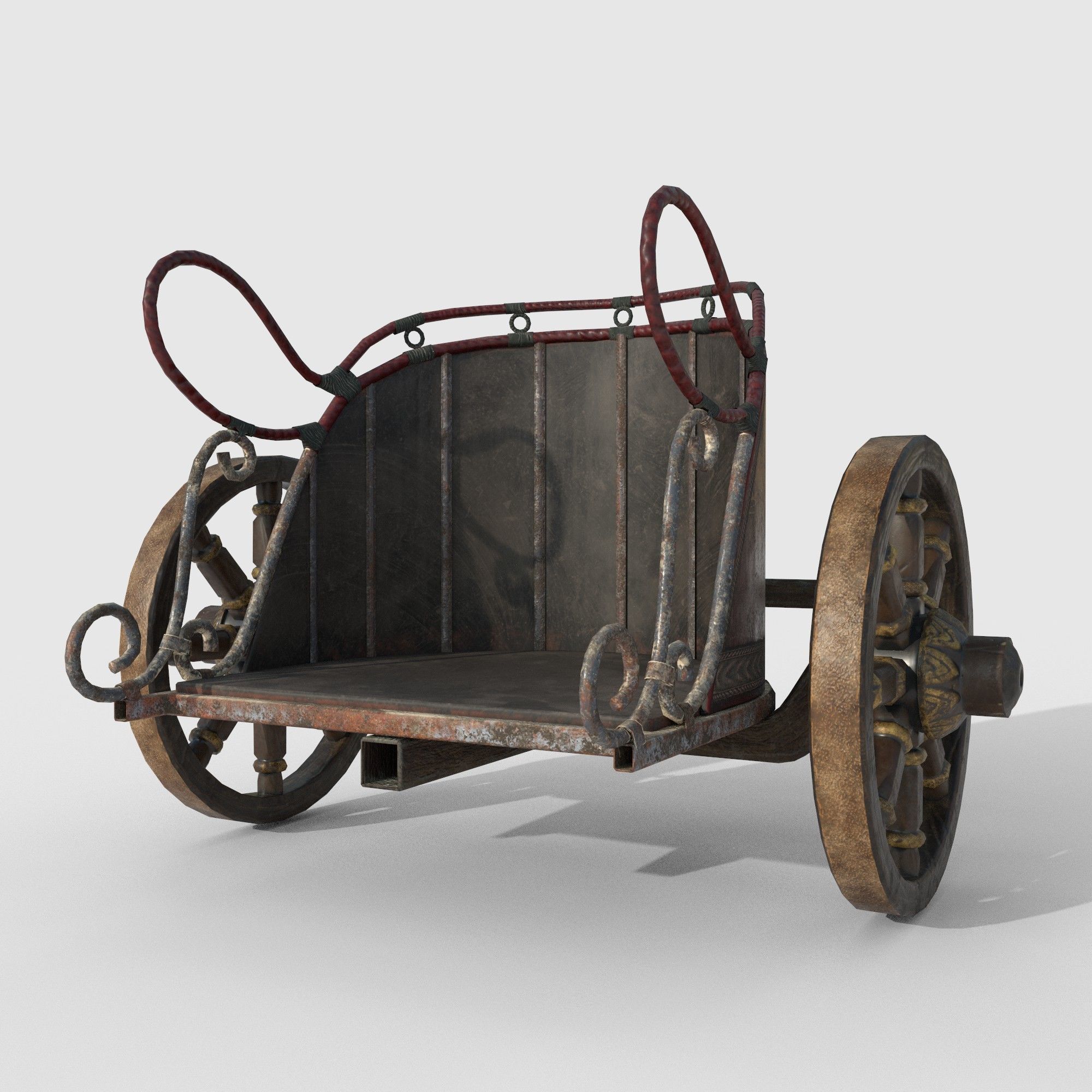 3D model Lowpoly Chariot fire cart - fire cart VR / AR / low-poly ...