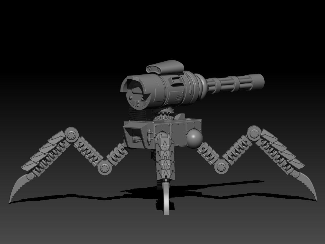 Walking Sentry Turret 3D model | CGTrader