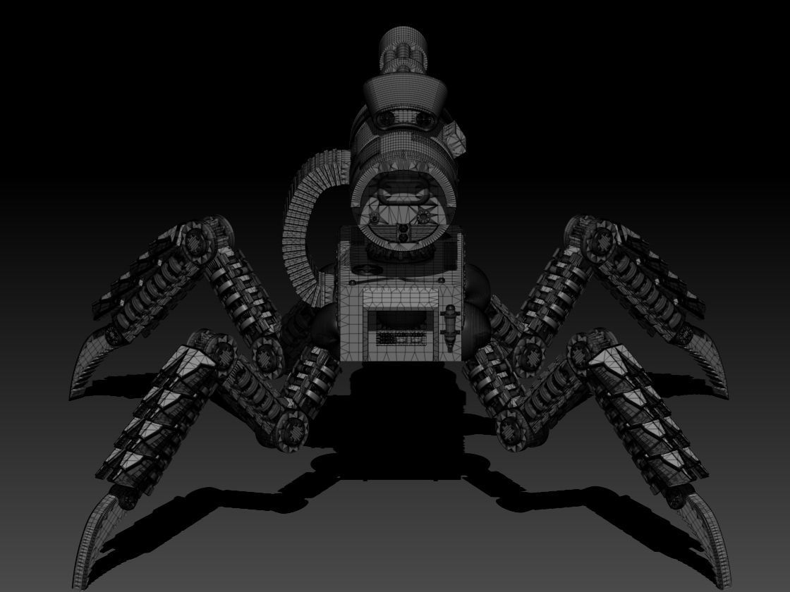 Walking Sentry Turret 3D model | CGTrader