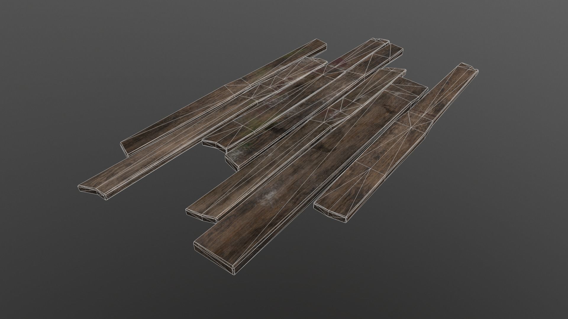 3D model Wooden planks VR / AR / low-poly | CGTrader