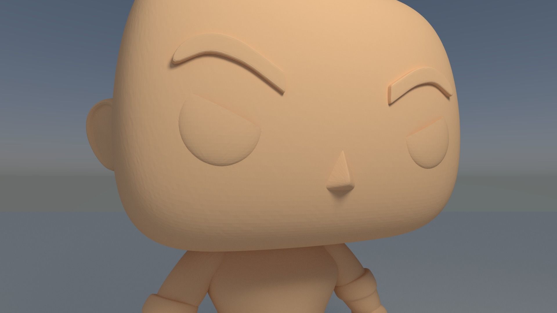 Custom Pop Bald Man Angry Figure 3D Print 3D model 3D printable | CGTrader