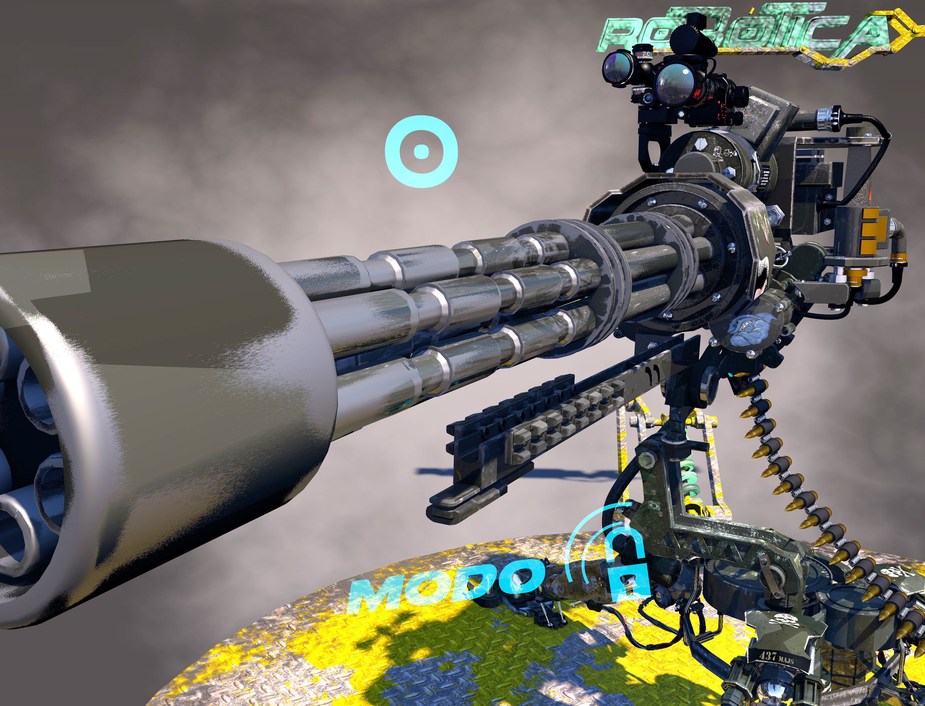 M-134 machine gun 3D model rigged | CGTrader