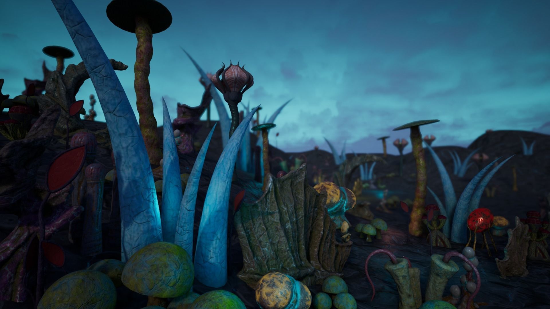 3D Model Collection Alien Flora Pack VR / AR / low-poly | CGTrader