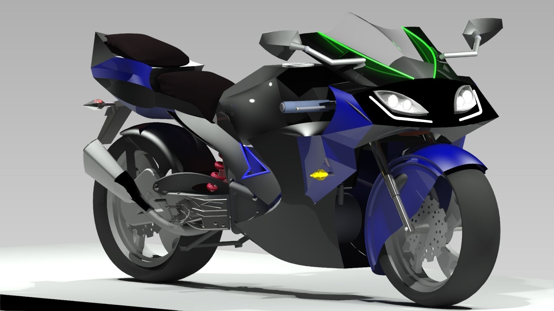 Super Spots Motor bike 3D model rigged | CGTrader