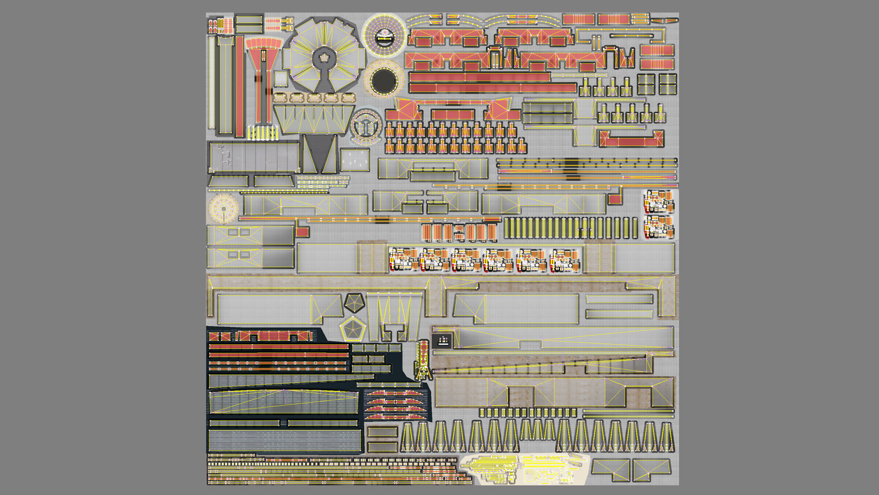 3D model Airport Terminal LLBG Terminal3 Ben Gurion Airport VR / AR ...