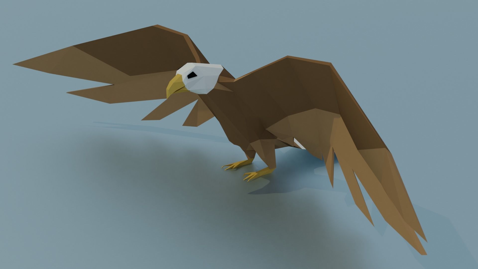 3D model Lowpoly Eagle VR / AR / low-poly rigged animated | CGTrader