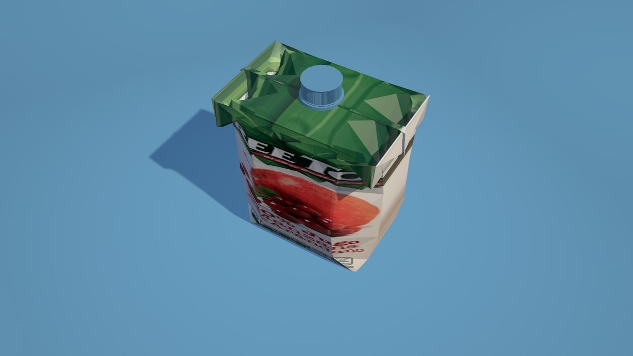 Juice box free 3D model | CGTrader