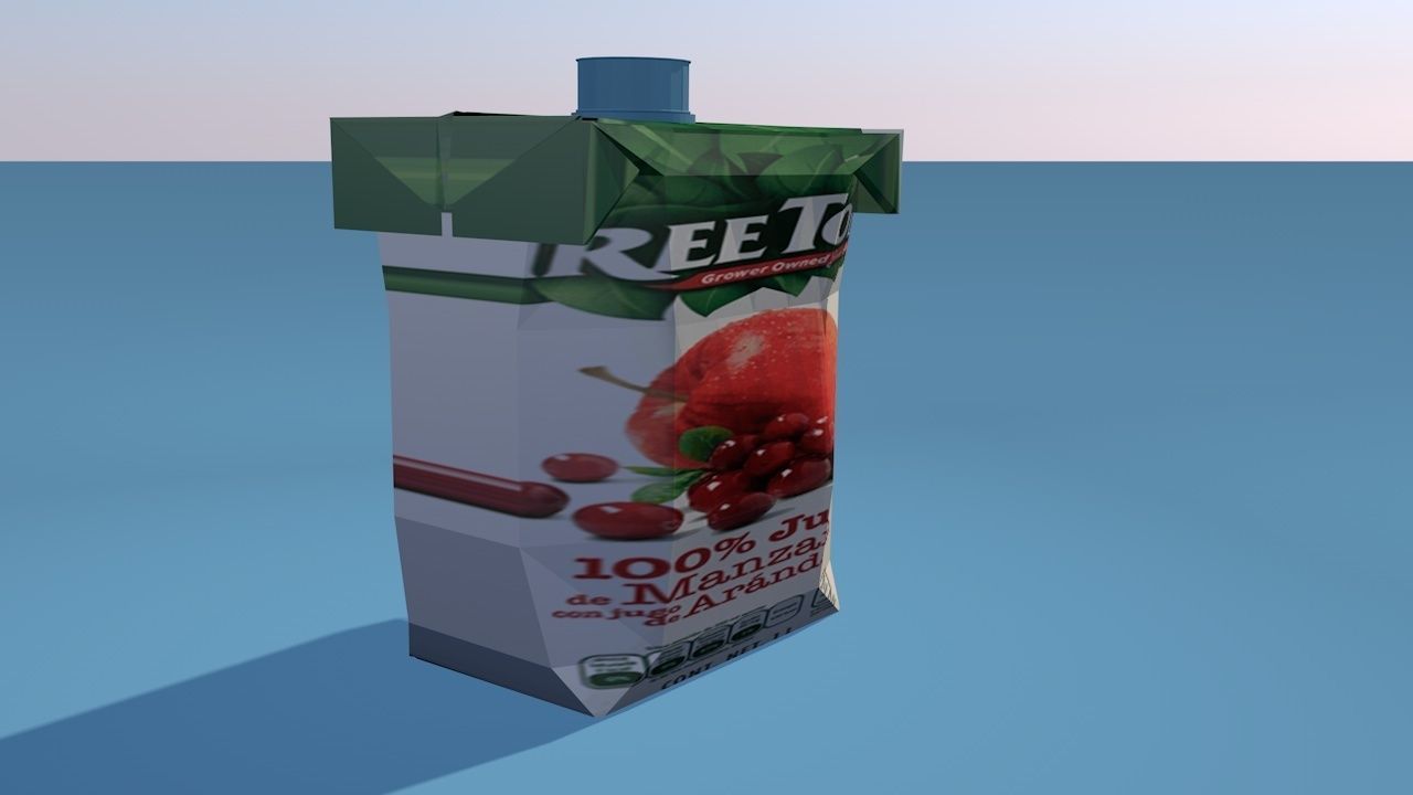 Juice box free 3D model | CGTrader