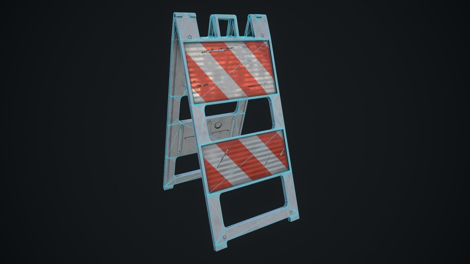 3D model HQ Plastic Barricade VR / AR / low-poly | CGTrader