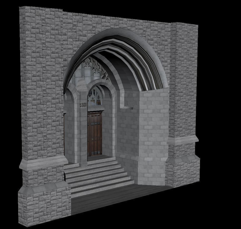 3D model Church gate VR / AR / low-poly | CGTrader