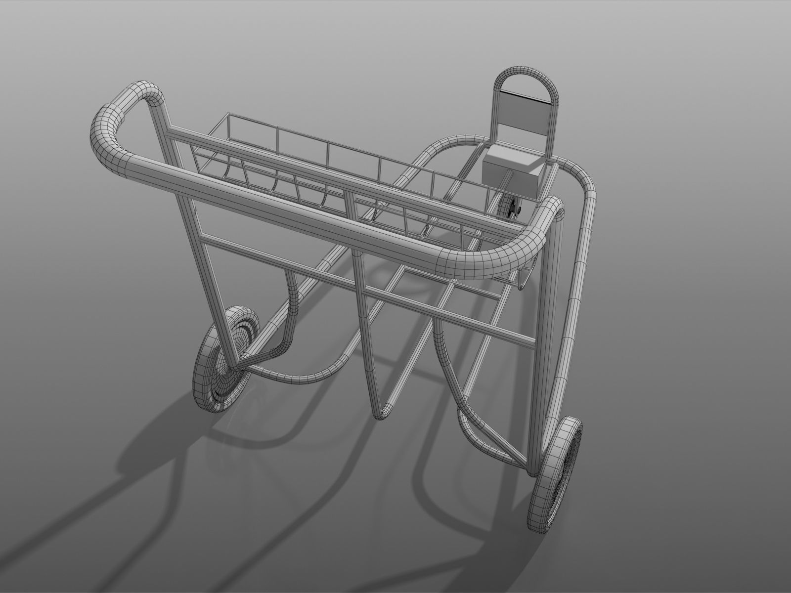 Trolley For Shopping And Carrying 3D model | CGTrader