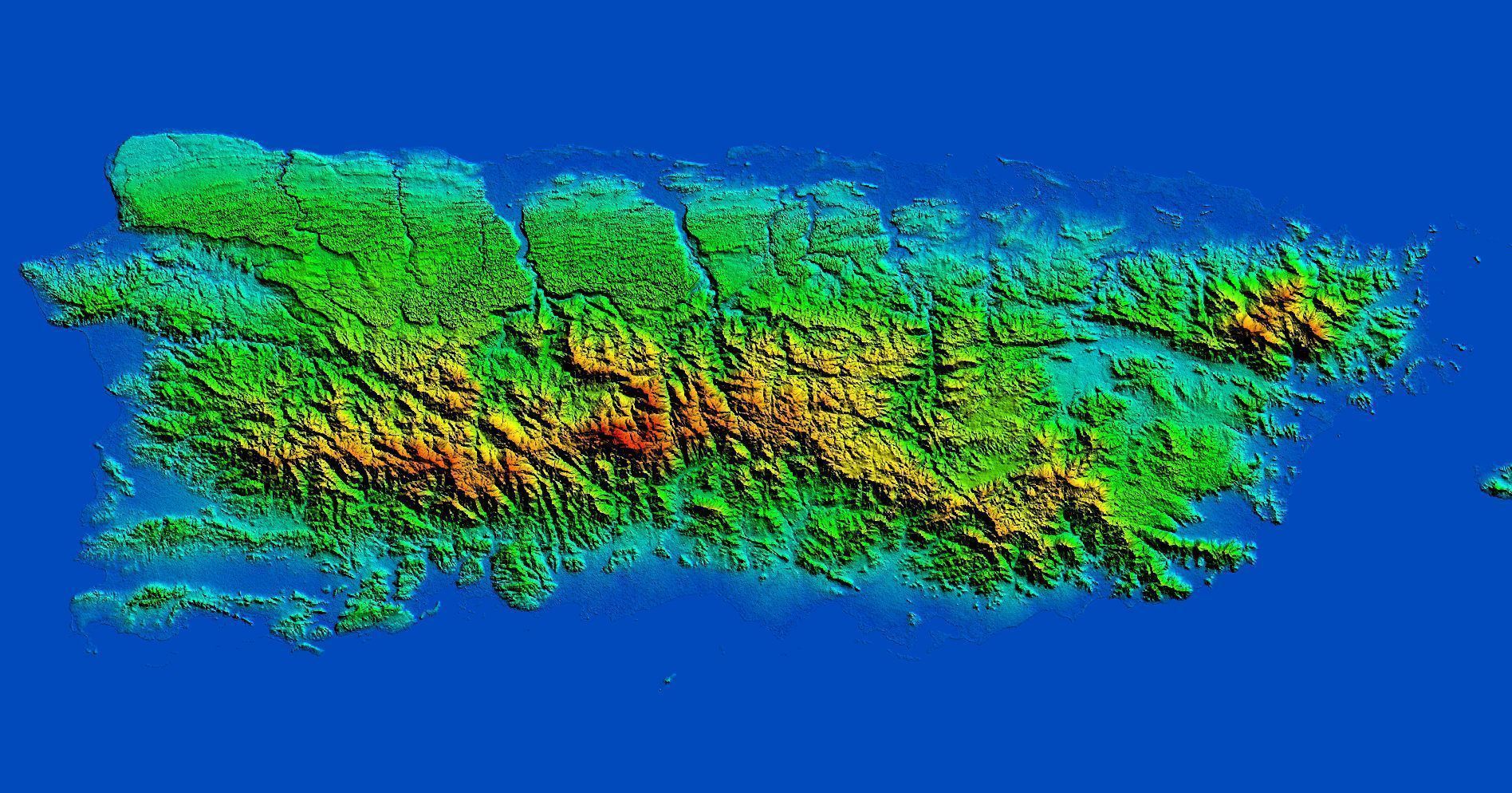 3D terrain topographic elevation model of Puerto Rico 3D model | CGTrader