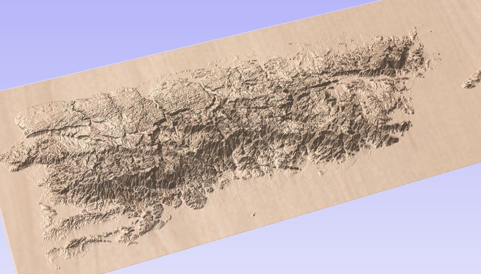 3D terrain topographic elevation model of Puerto Rico 3D model | CGTrader