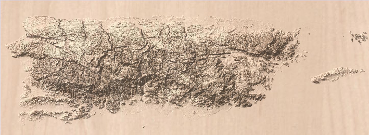 3D terrain topographic elevation model of Puerto Rico 3D model | CGTrader