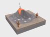 3D model Low Poly Cartoon Volcano Scene VR / AR / low-poly | CGTrader