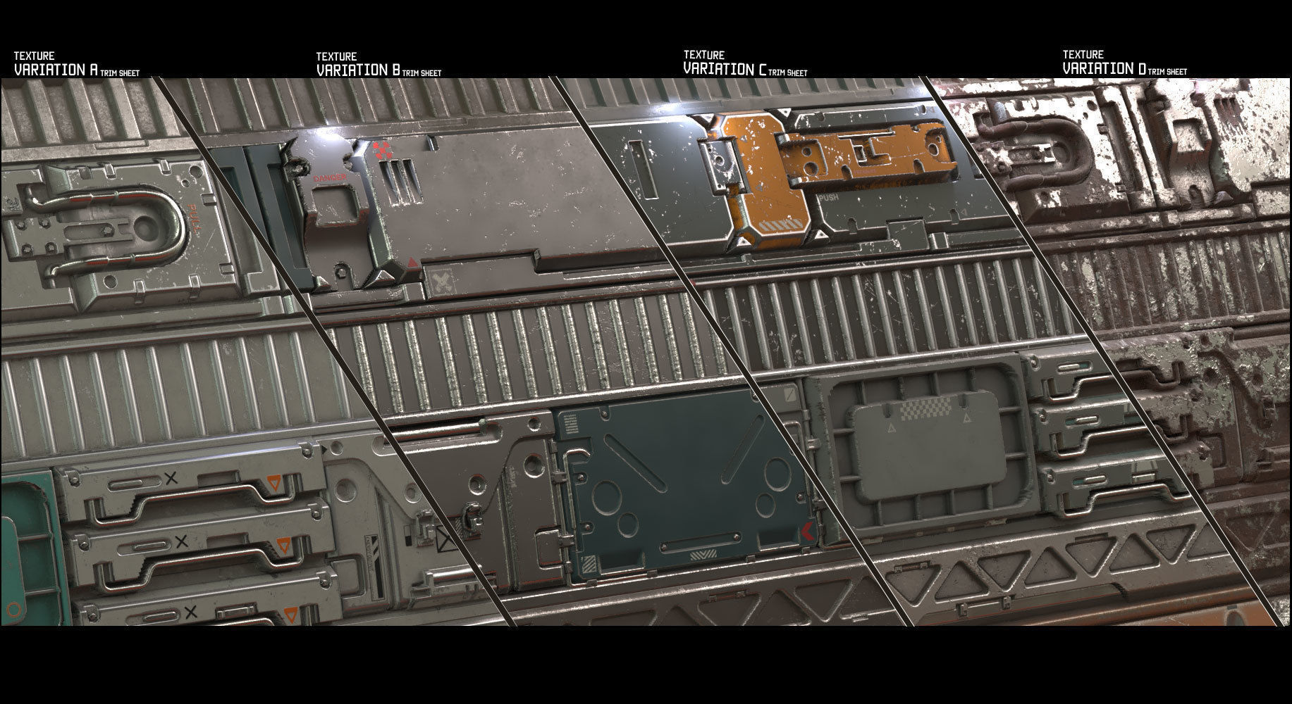 Sci Fi trim sheet textures 01 Texture | CGTrader