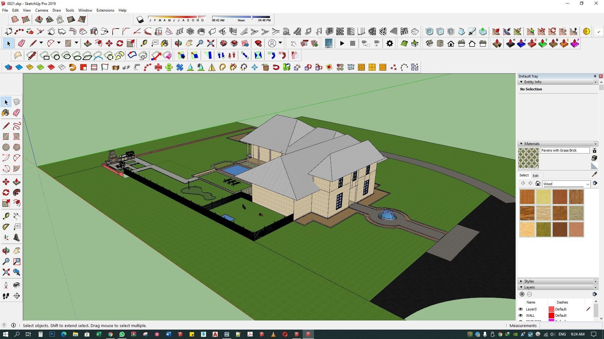BACKYARD DESIGN OF MODERN HOUSE 3D model | CGTrader