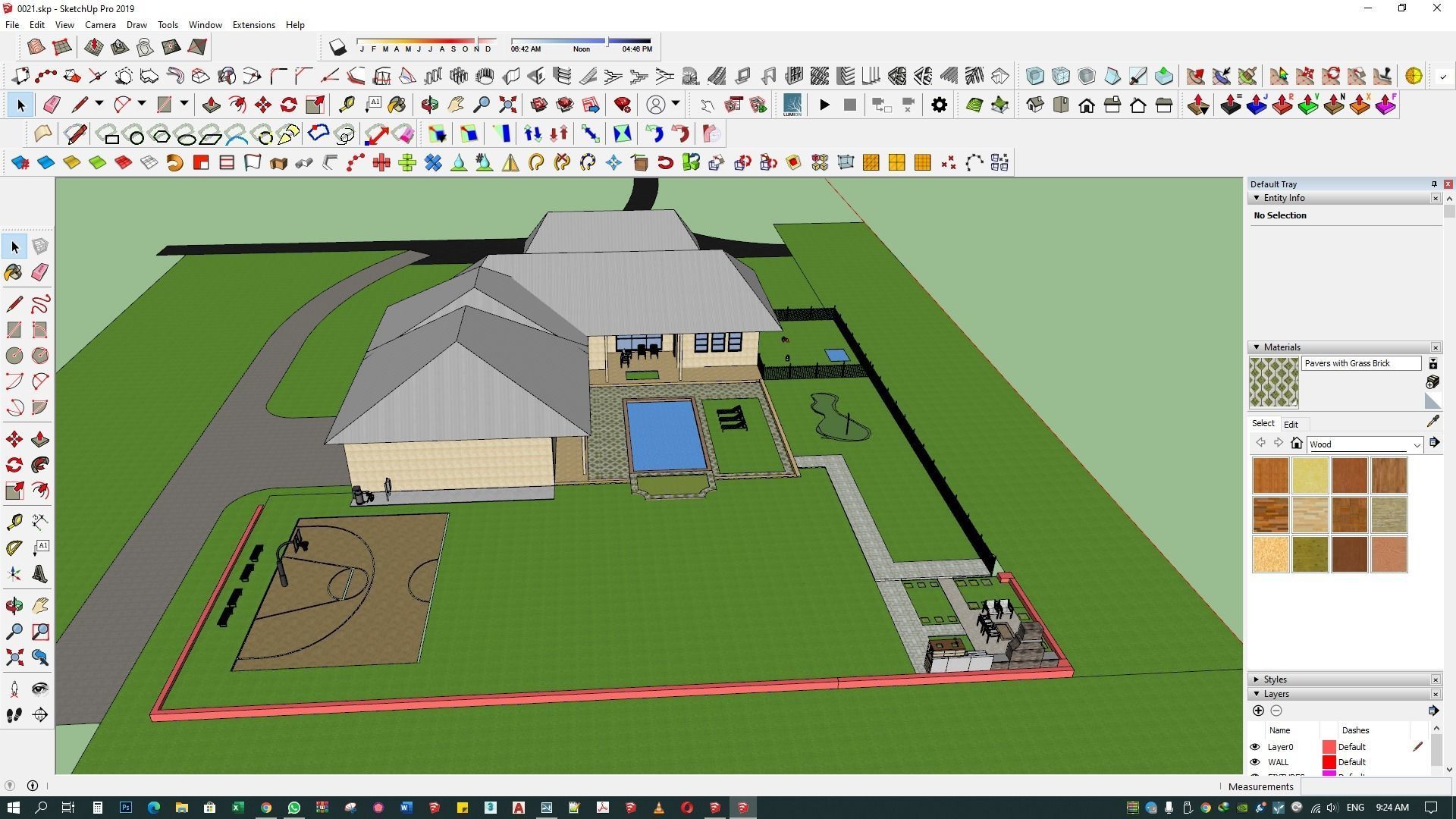 BACKYARD DESIGN OF MODERN HOUSE 3D model | CGTrader