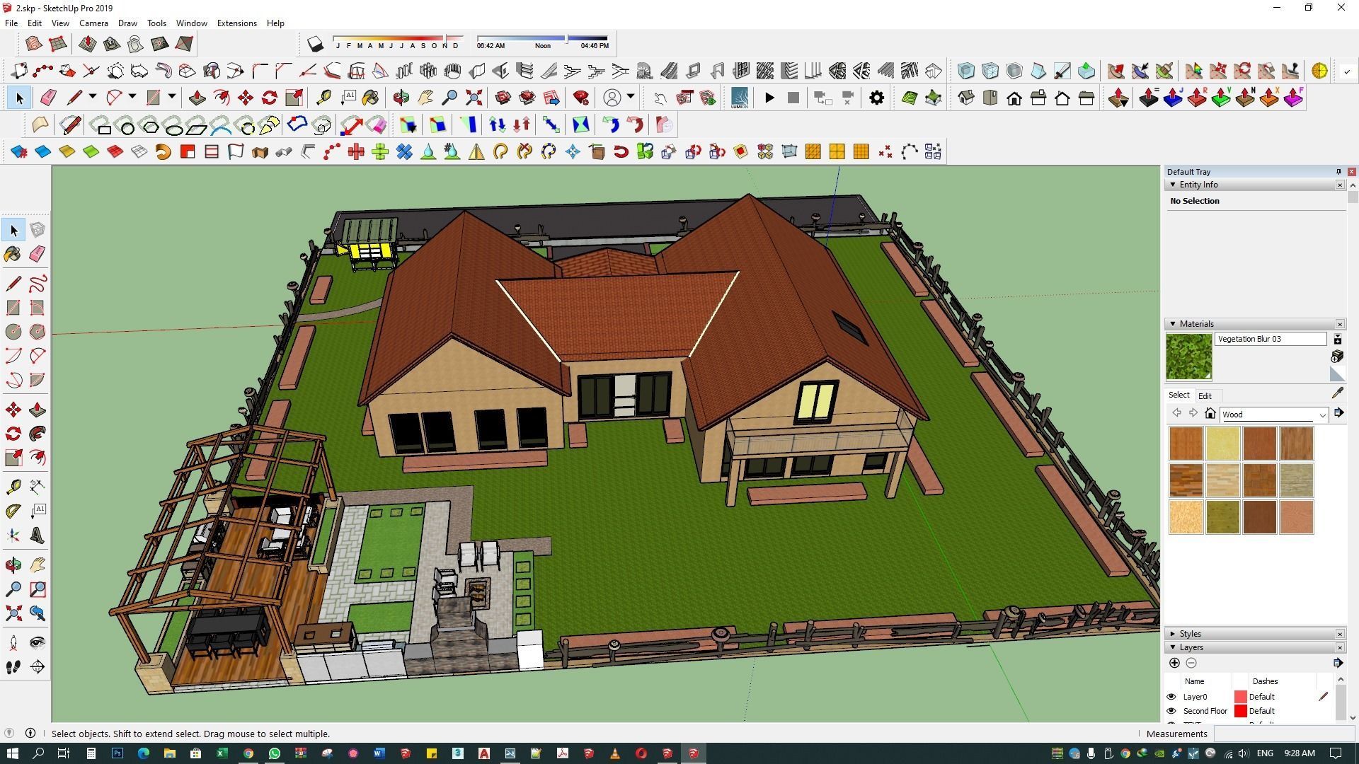 LANDSCAPE BACKYARD DESIGN OF LUXURY HOUSE 3D model | CGTrader