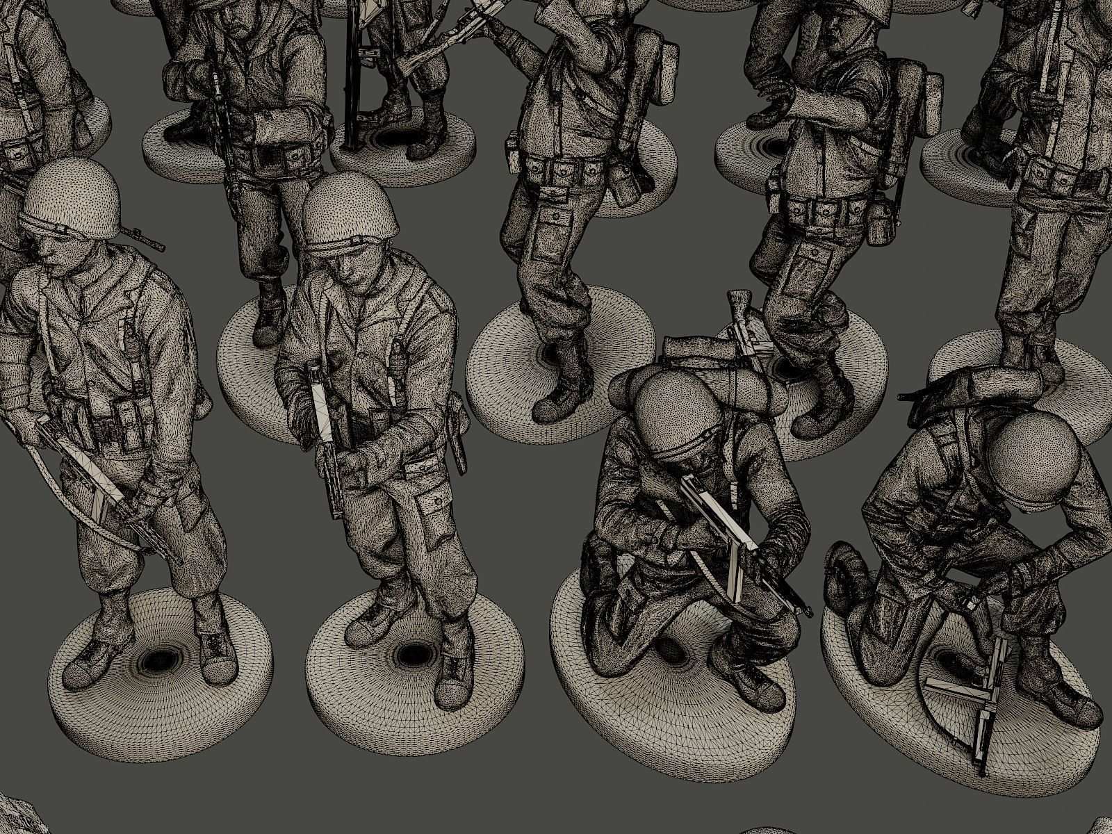 American soldiers ww2 Bundle Pack 3D model 3D printable | CGTrader