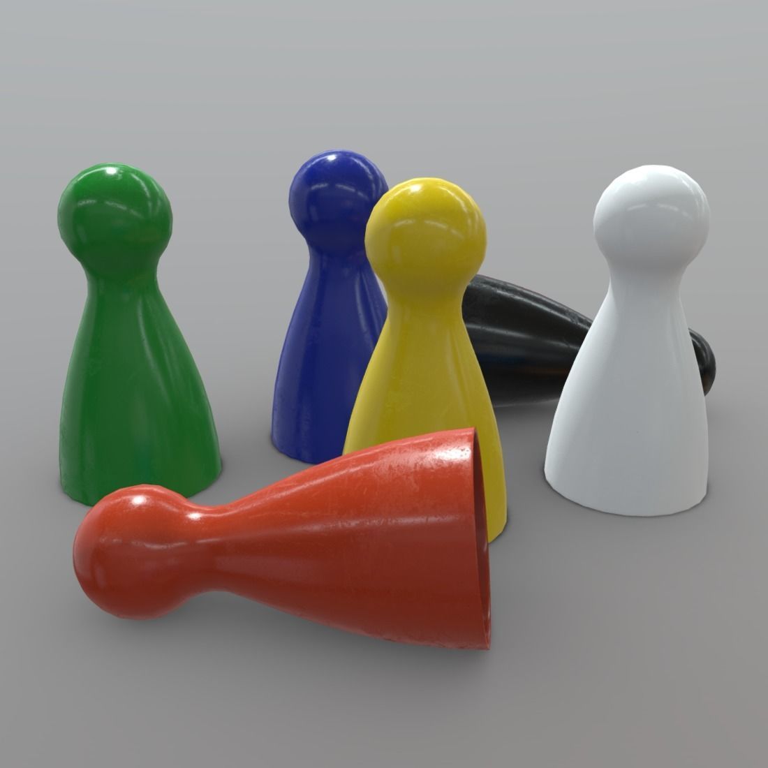 3D model Board Game Pawns VR / AR / low-poly | CGTrader