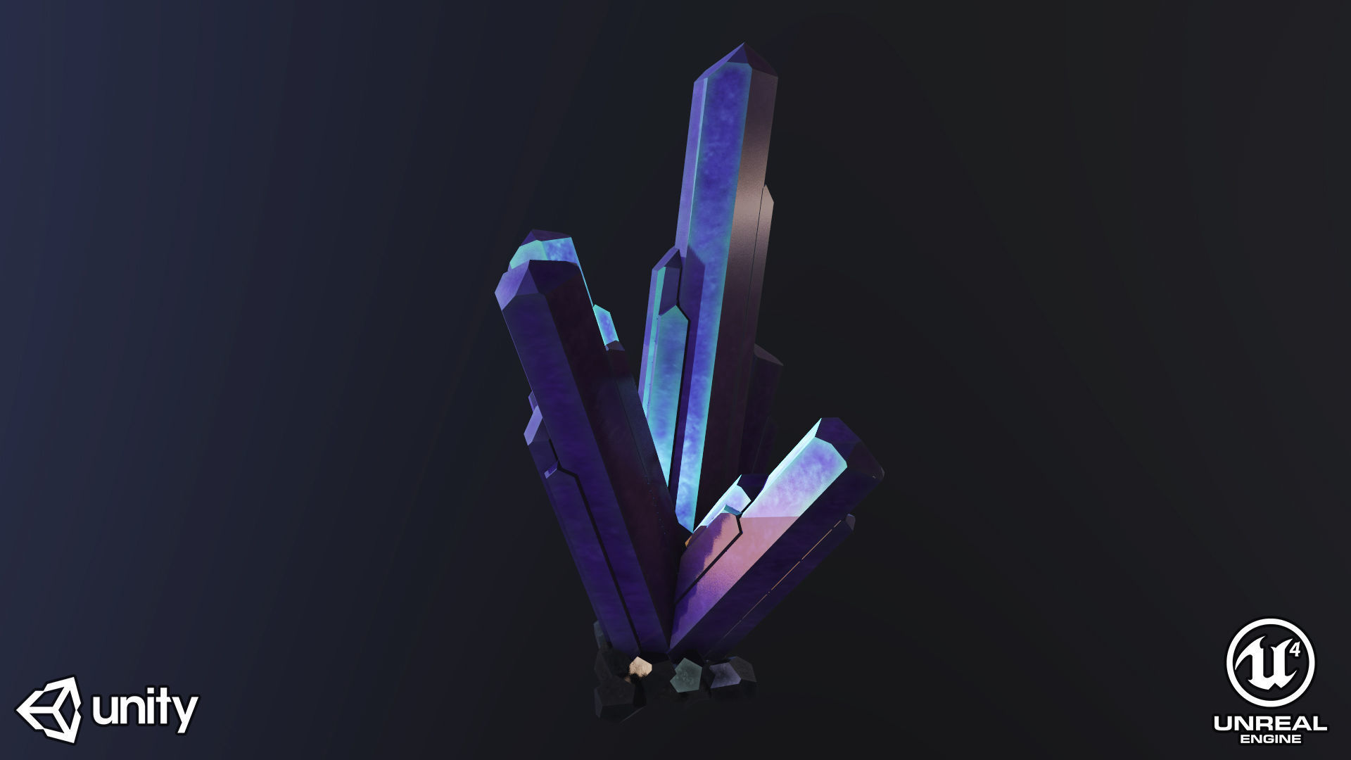 3D model Crystal PBR Model unity - crystals VR / AR / low-poly | CGTrader