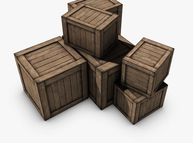 Low poly crate 3D Model .max .obj .3ds .fbx .c4d - CGTrader.com