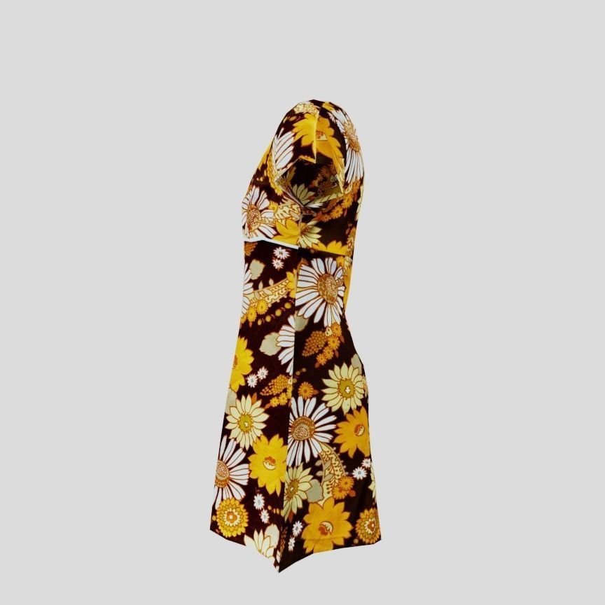 3D model Flowery 1960s Dress VR / AR / low-poly | CGTrader
