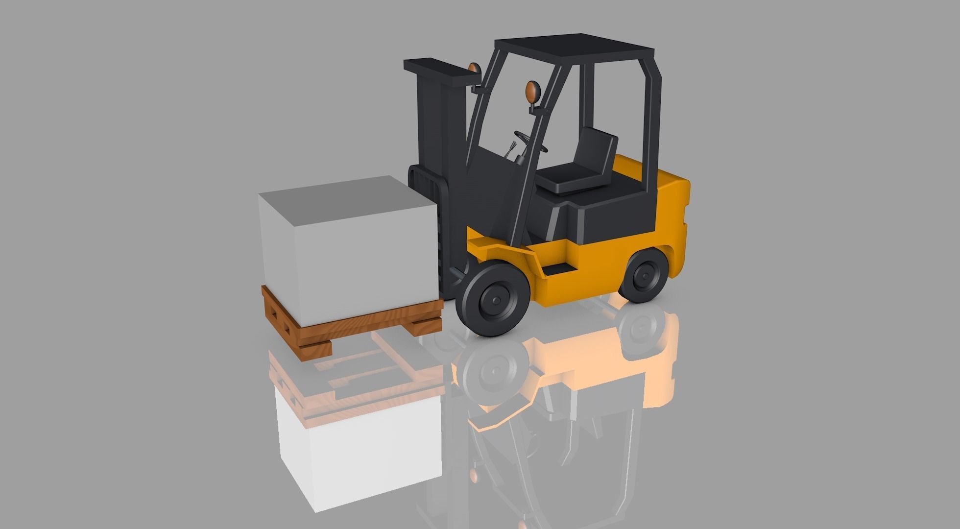3D Forklift truck free 3D model rigged | CGTrader