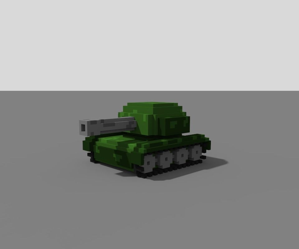 3D model 3D voxel tank VR / AR / low-poly | CGTrader